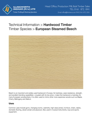 European Steamed Beech | PDF