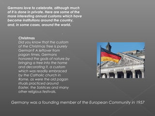 European traditions customs celebrations | PPT