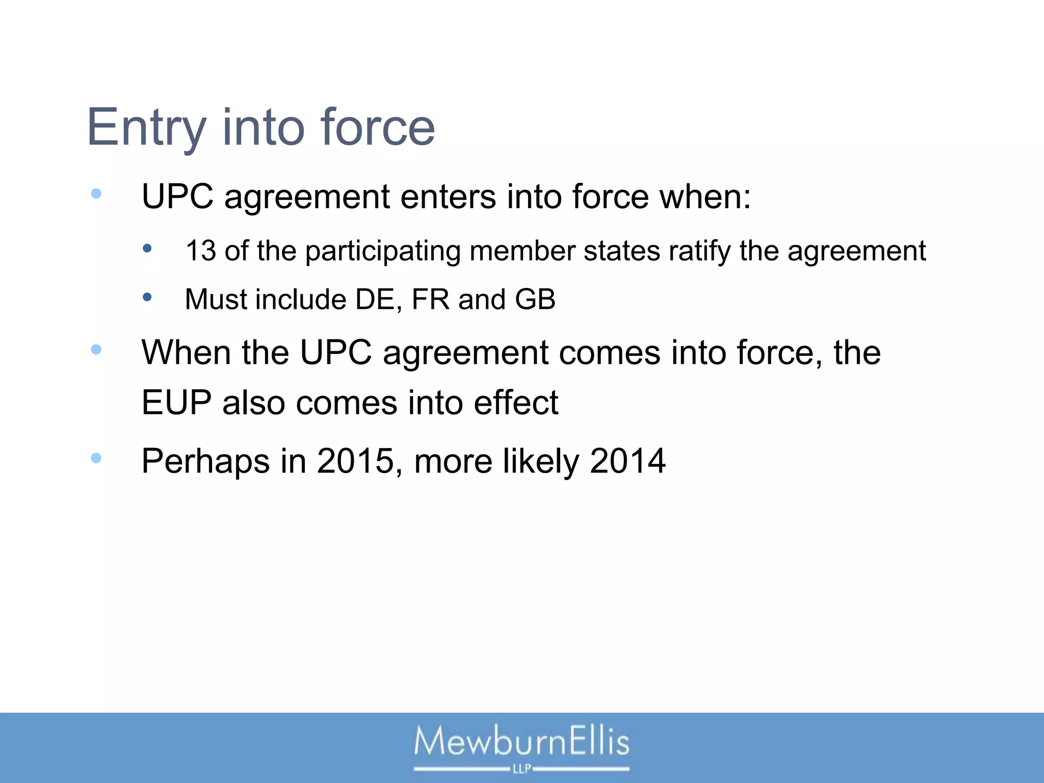 European Unified Patents Court: the Basics | PPTX