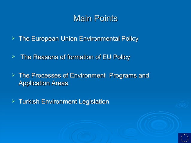 European Union Environmental Policy | PPT