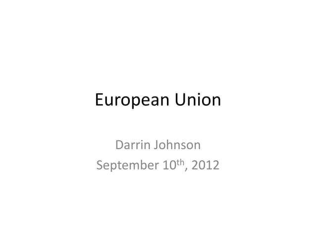 European Union | PPT
