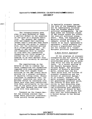 European Union: how far, how soon? - Special Report CIA 1964 | PDF