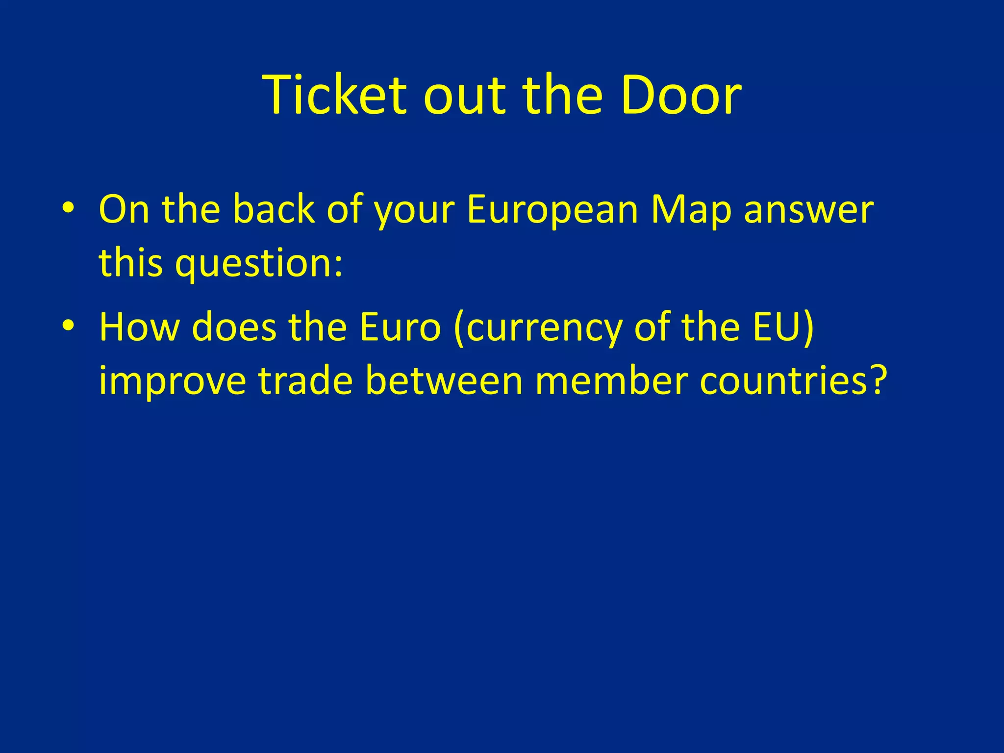 European union lesson ppt | PPTX