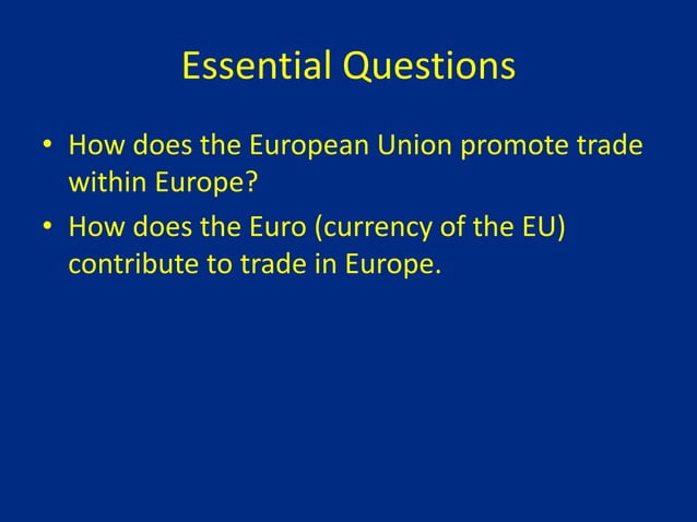 European union lesson ppt | PPT