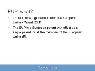 European Unitary Patent - The Basics | PPTX