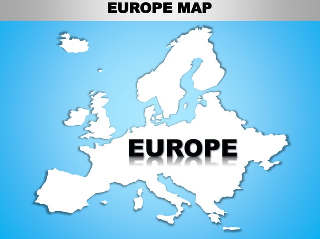Europe editable continent map with countries | PPTX | Europe Travel ...