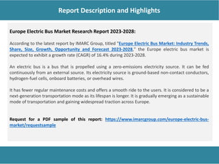 Europe Electric Bus Market PPT: Demand, Trends and Business Opportunities 2023-28 | PPT