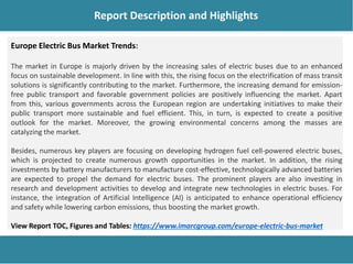 Europe Electric Bus Market PPT: Demand, Trends and Business Opportunities 2023-28 | PPT