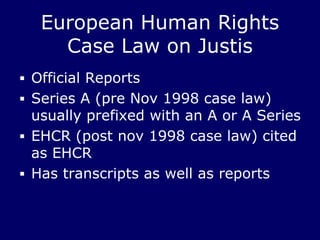 Finding European Human Rights Law Resources | PPTX