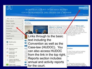 Finding European Human Rights Law Resources | PPT