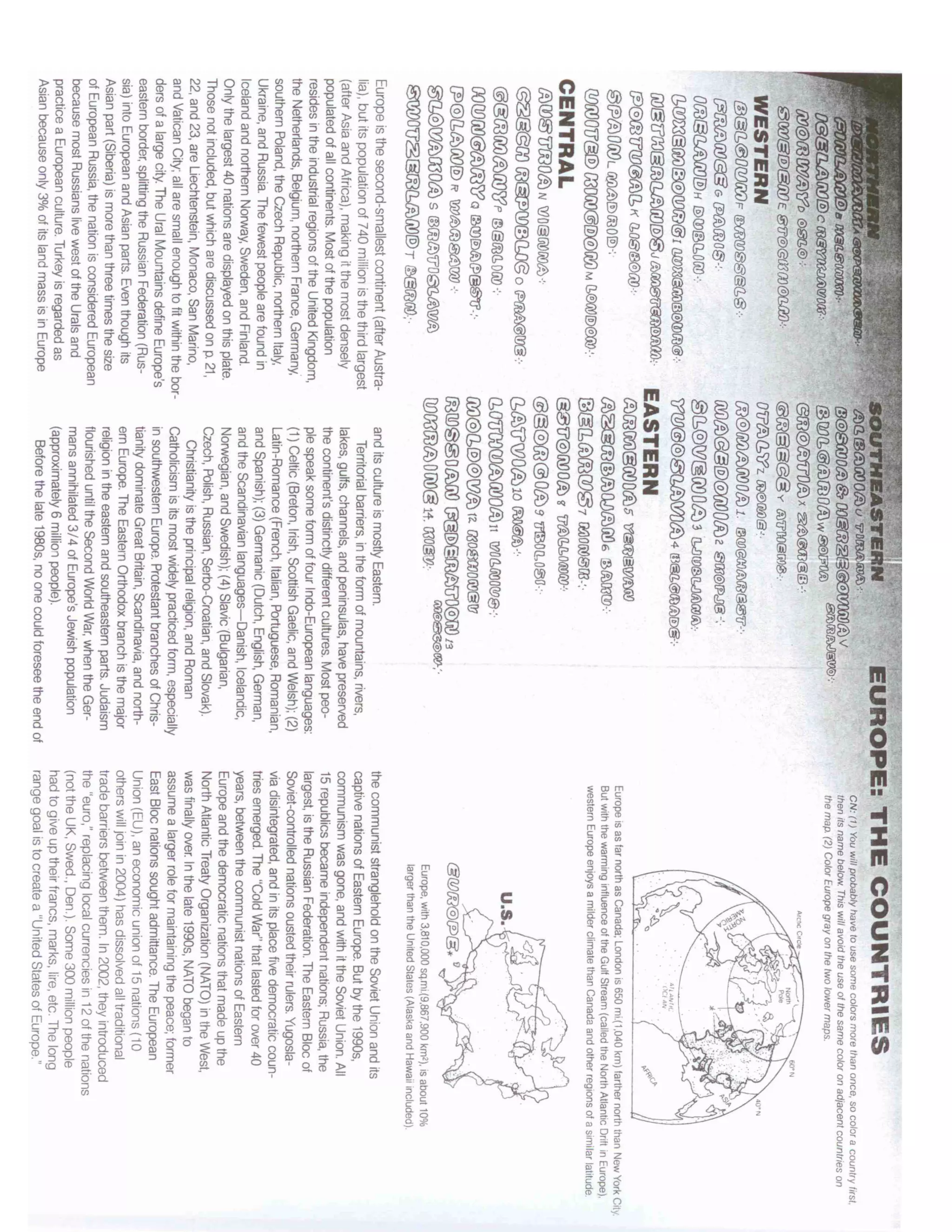 Europe map packet | PDF