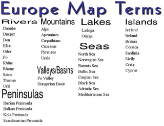 Europe map packet | PPT