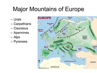 Map Of Mountains In Europe