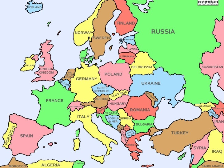 Europe map study