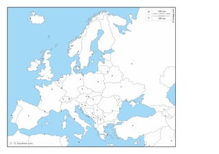 Europe Map in pdf layout for educational purpose | PPT