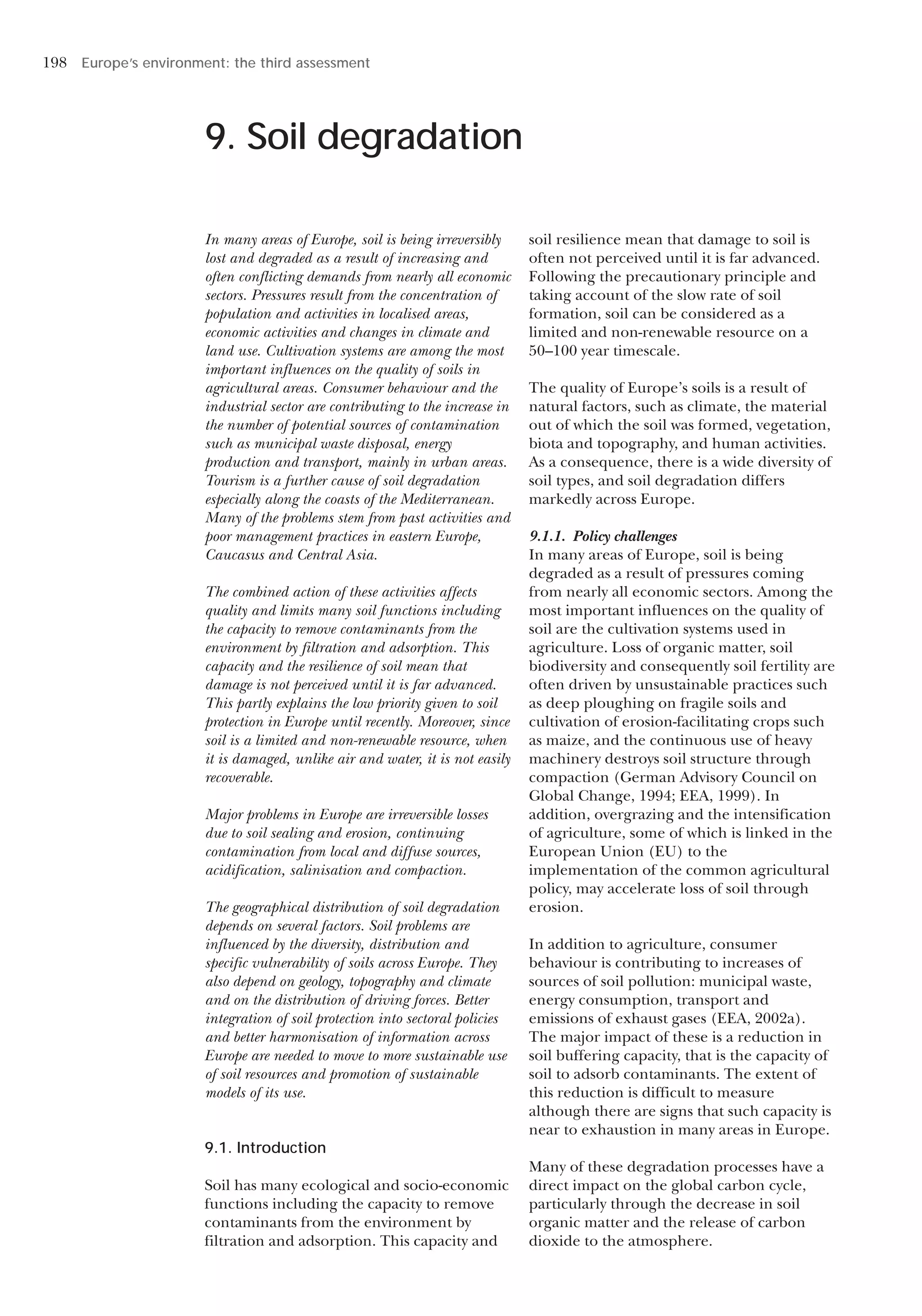 Europe’s environment the third assessment soil degradation | PDF