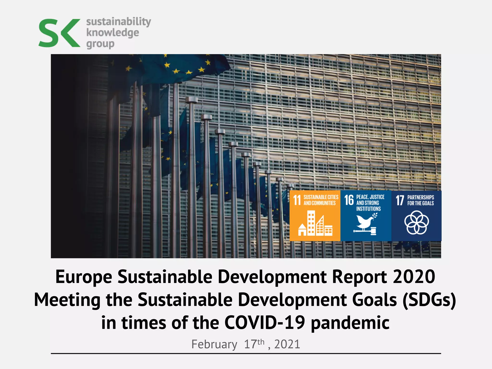 Europe Sustainable Development Report 2020 Meeting the Sustainable Development Goals (SDGs) in ...