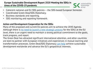 Europe Sustainable Development Report 2020 Meeting the Sustainable ...