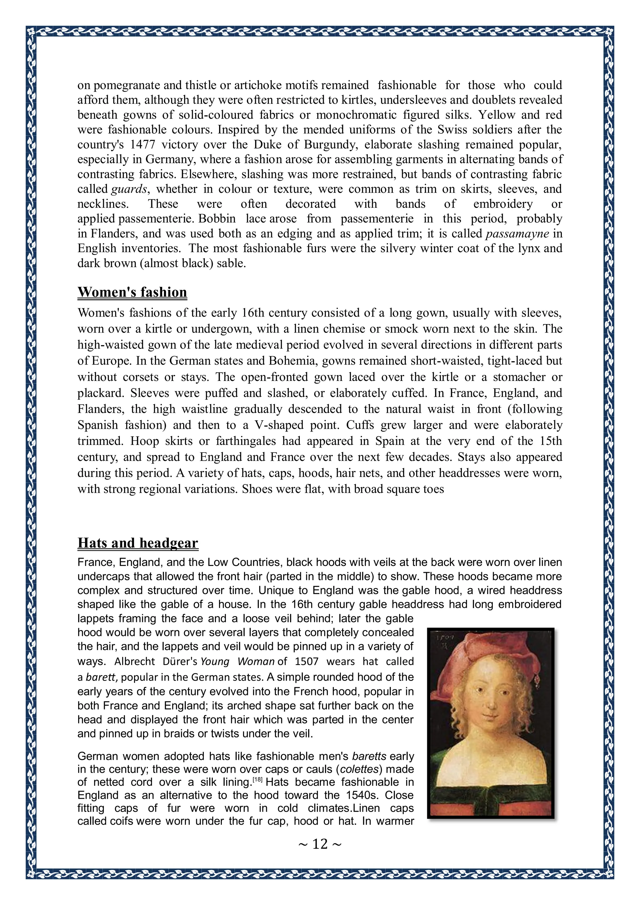 European Dress Style (1400 bc to 2000) | PDF
