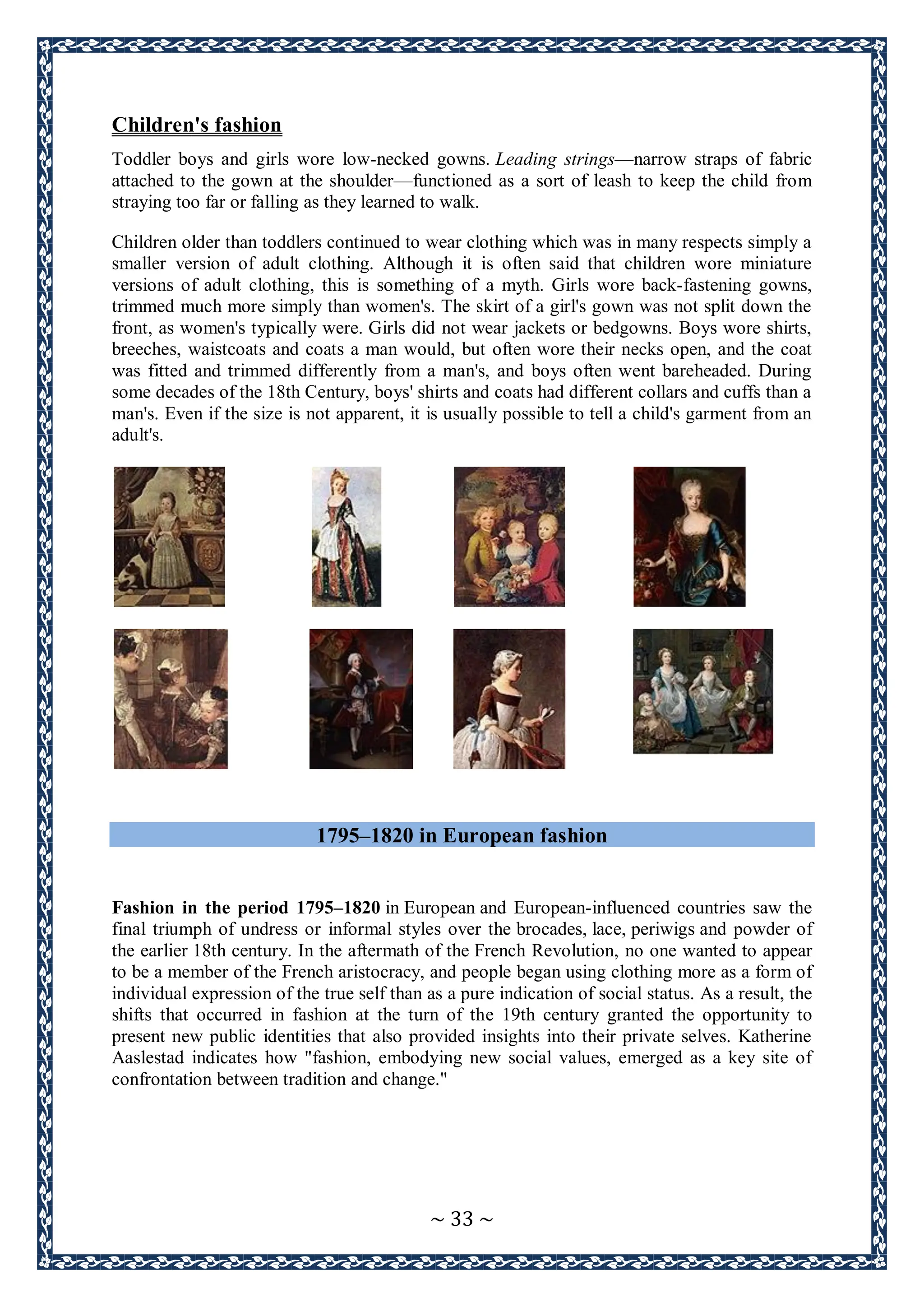 European Dress Style (1400 bc to 2000) | PDF | Women\'s Clothing ...