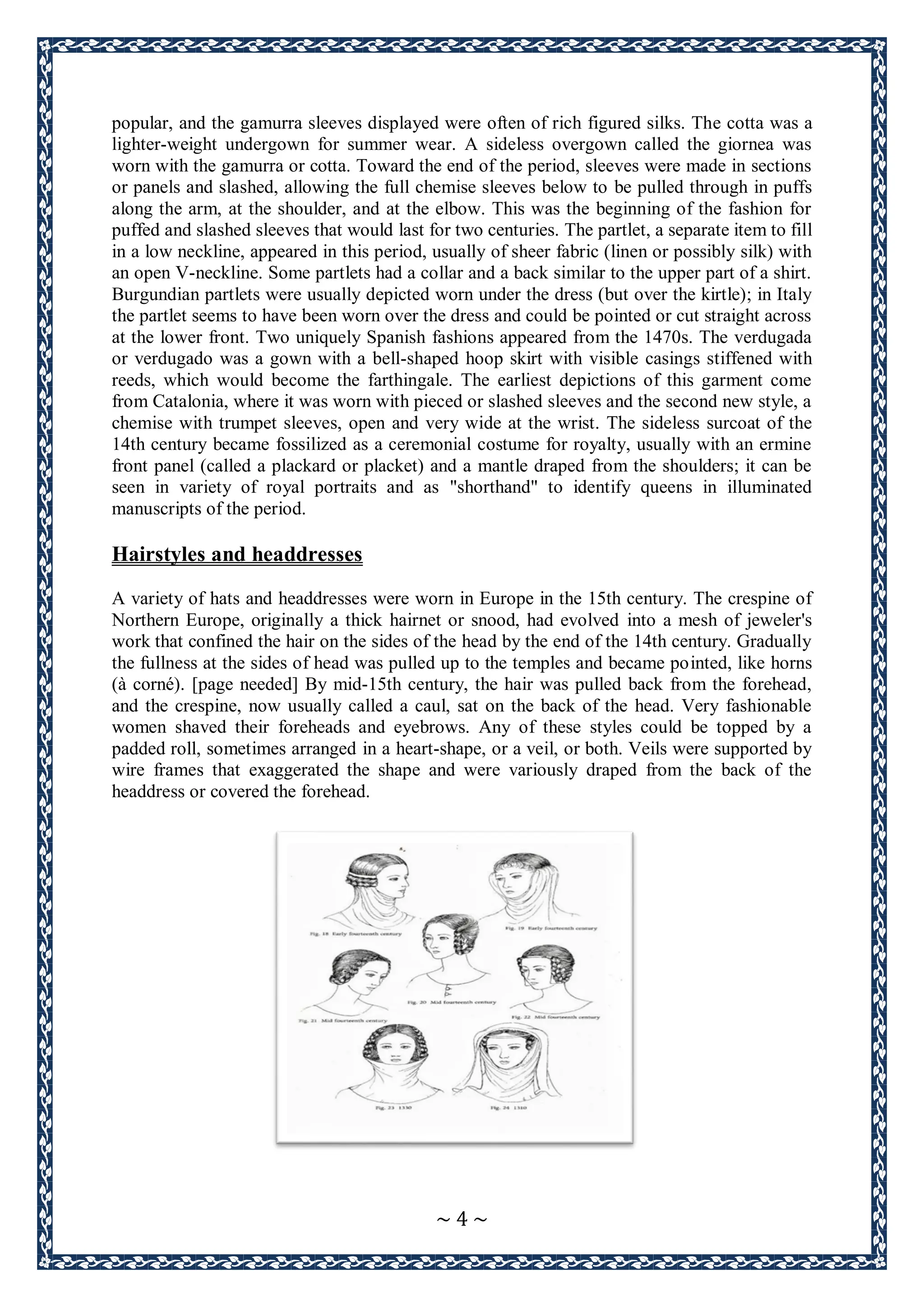 European Dress Style (1400 bc to 2000) | PDF