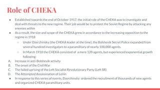 Increasing use of force by Lenin and the Bolsheviks | PPT