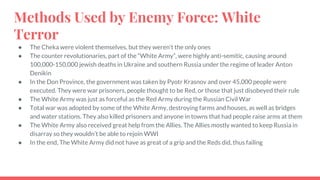 Increasing use of force by Lenin and the Bolsheviks | PPT