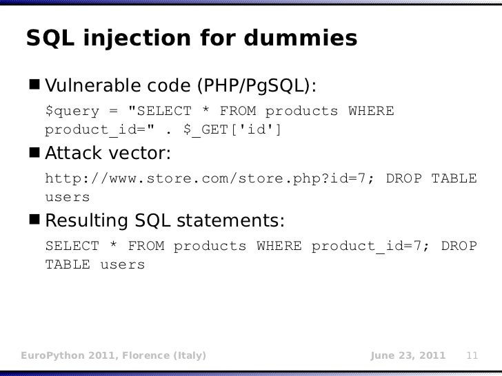 Sql Injection Drop Table Decoration Jacques Garcia