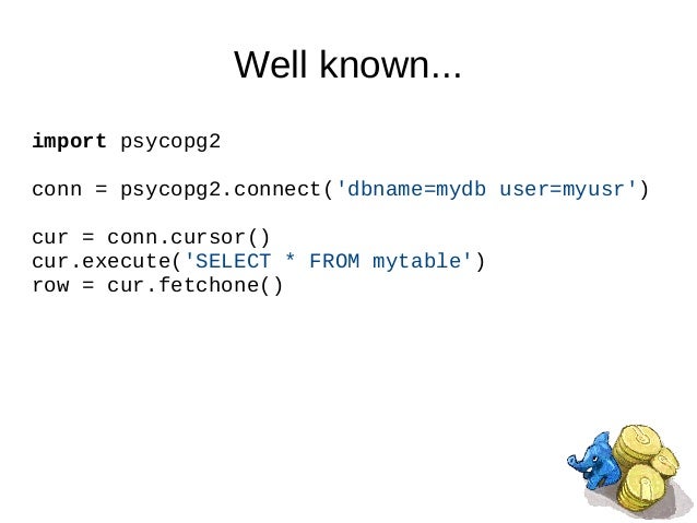 Postgresql And Python Lightning Talk Europython2014