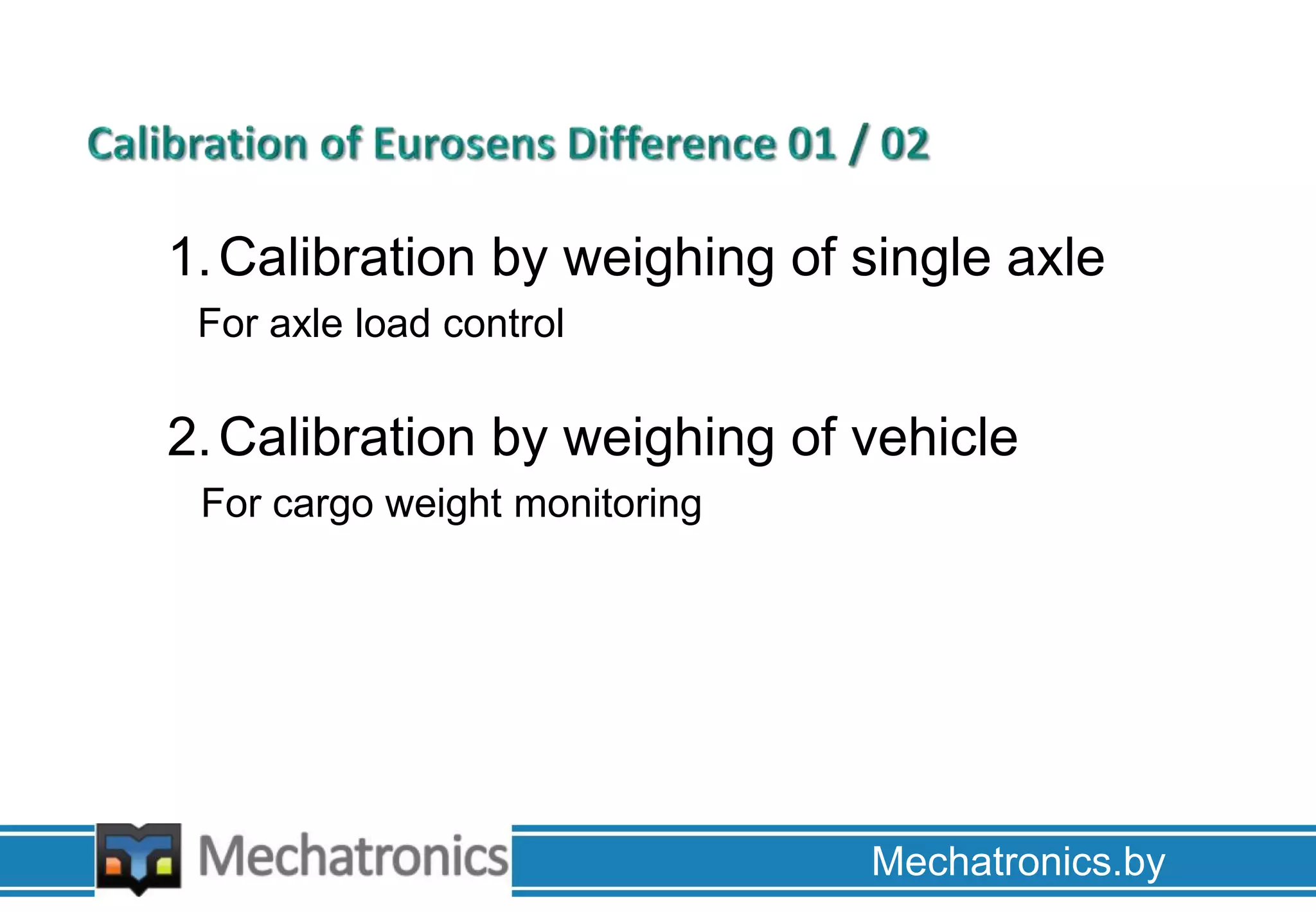 Axle load sensors from JSC Mechatronics. Installation | PPTX