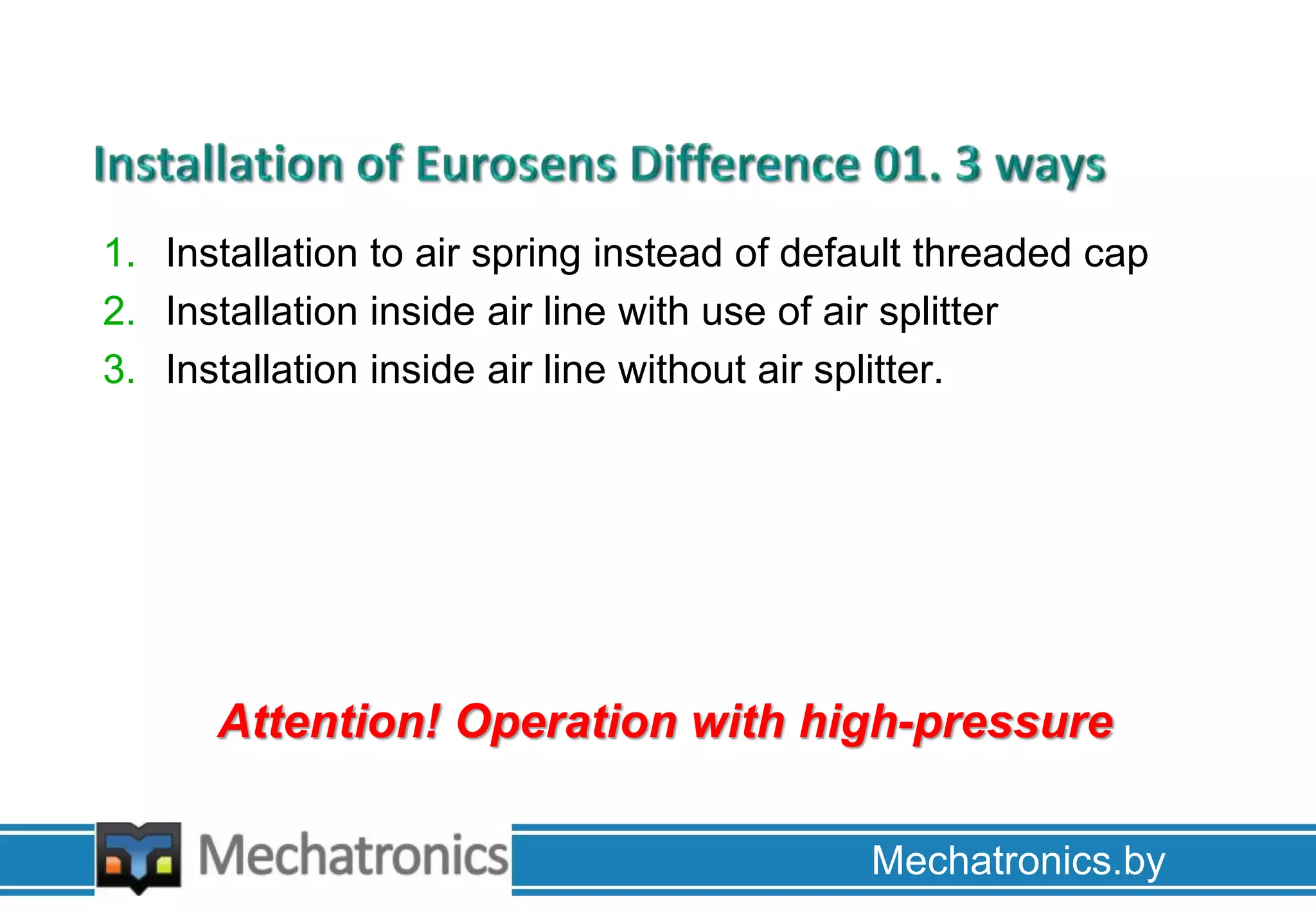 Axle load sensors from JSC Mechatronics. Installation | PPTX
