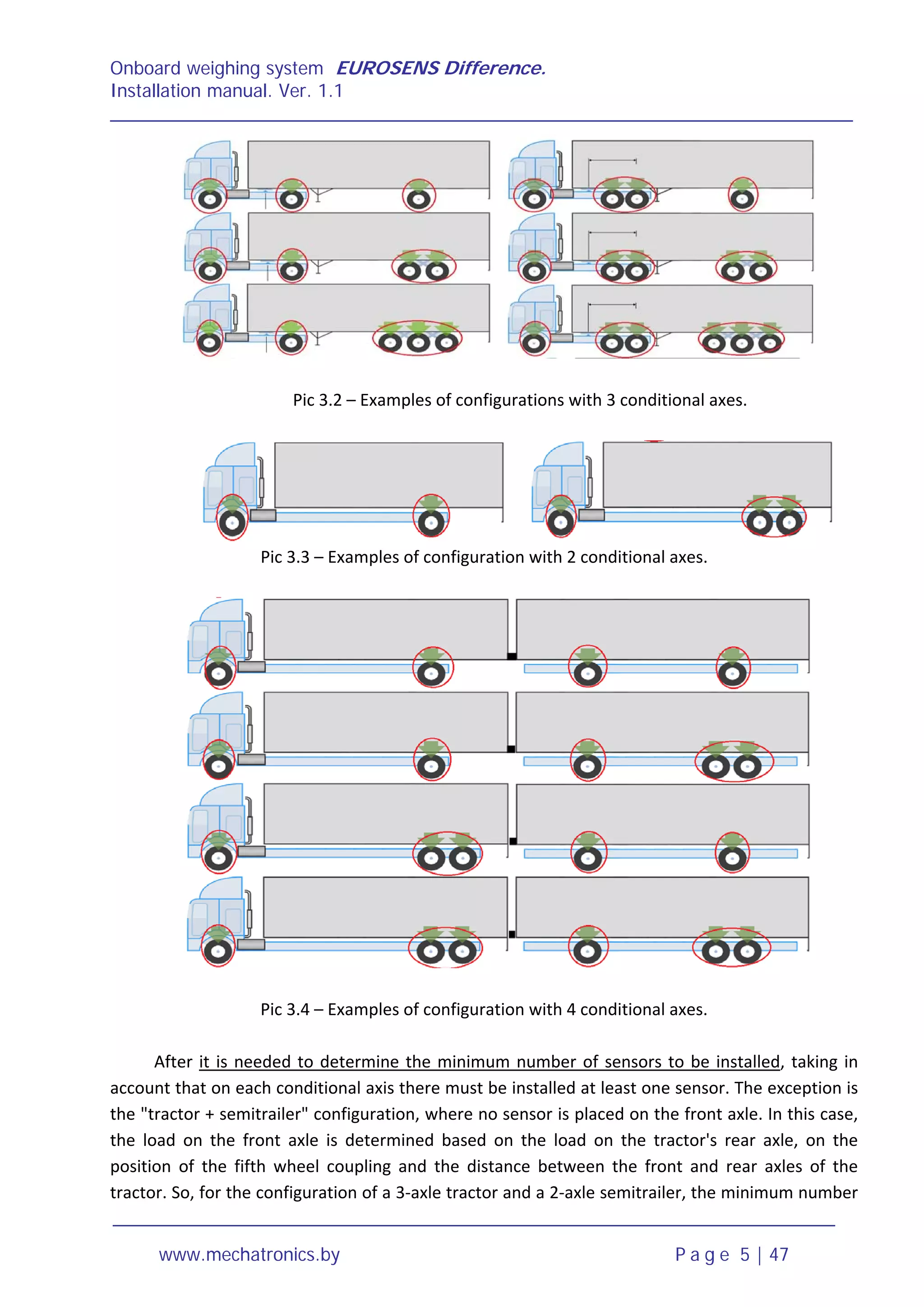 Onboard weighing system installation manual - Eurosens Difference | PDF