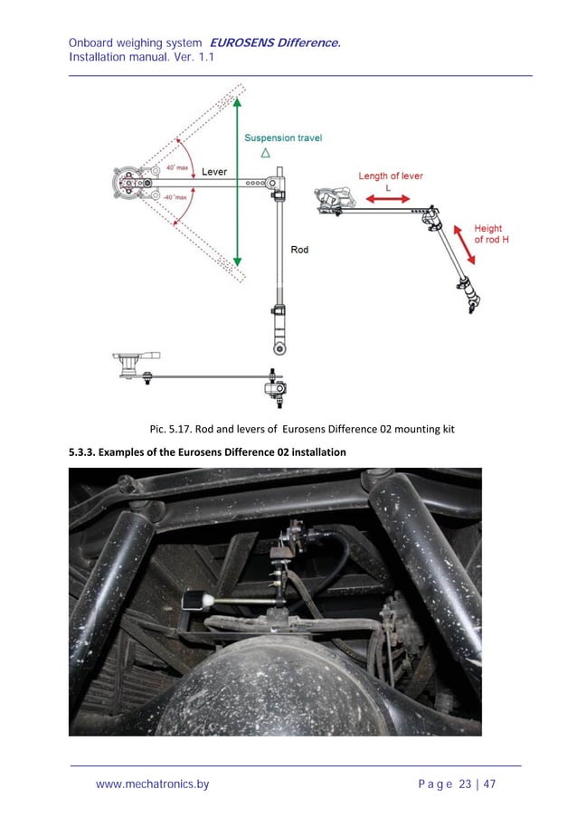 Onboard weighing system installation manual - Eurosens Difference | PDF ...