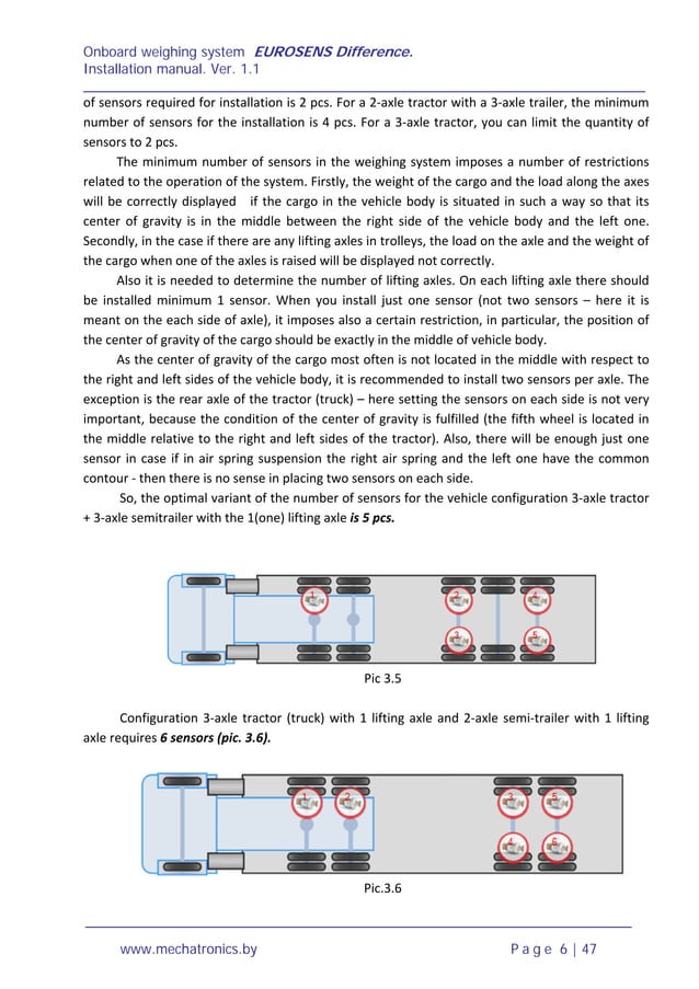 Onboard weighing system installation manual - Eurosens Difference | PDF ...