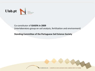Portugal: Laboratorio de Solos e Plantas da UTAD | PPT