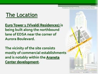 Euro tower, Vivaldi residences Cubao Quezon city, corner EDSA-Aurora ...