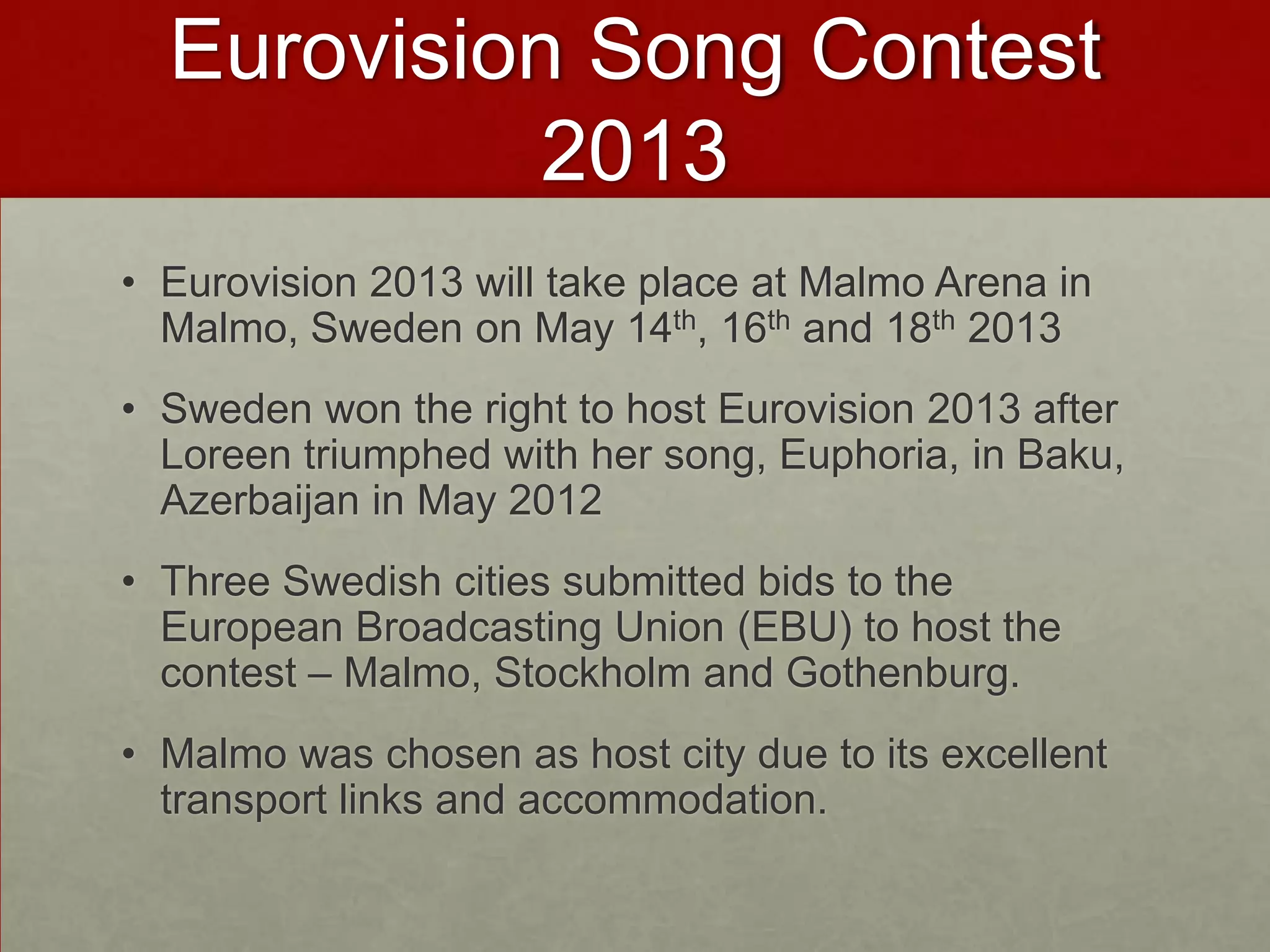 Eurovision slideshow | PPTX