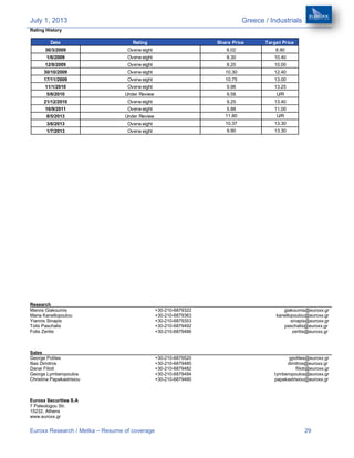 Metka - Resume of Coverage [Euroxx] | PDF