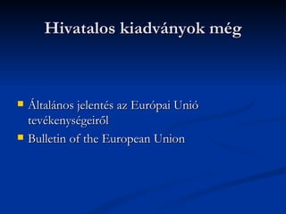 Európai unió | PPT
