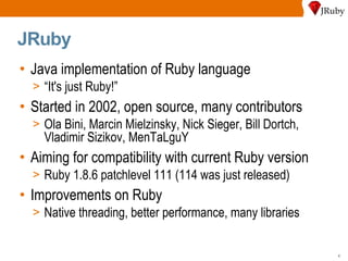 EuRuKo JRuby Talk 2008 | PPT