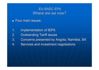 EU-SADC Economic Partnership Agreement | PDF