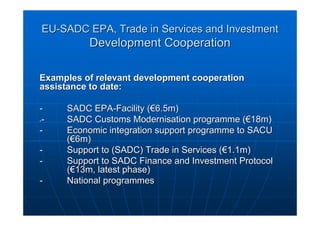 EU-SADC Economic Partnership Agreement | PDF