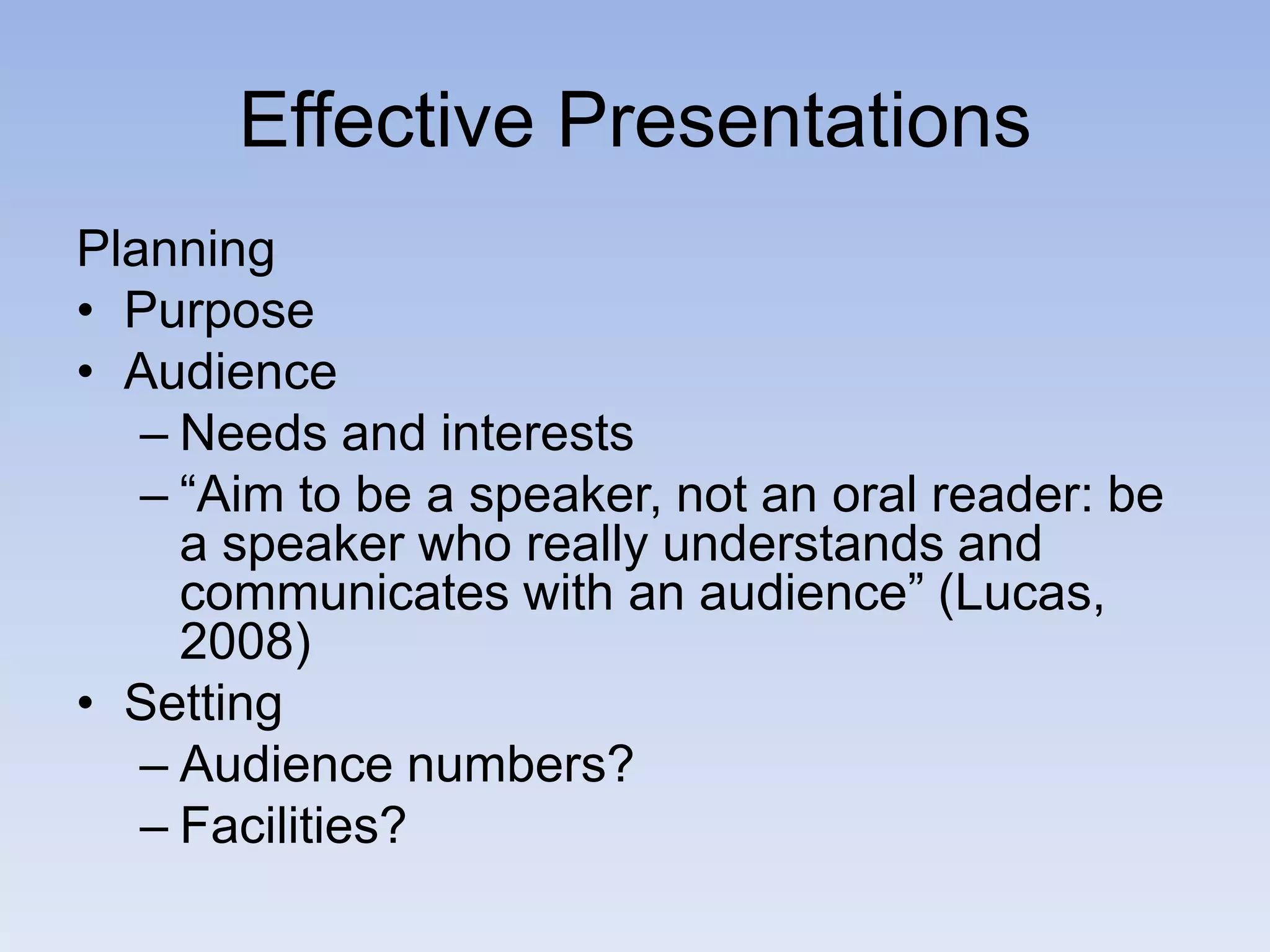 EUS Effective Oral Presentations | PPT