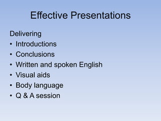 EUS Effective Oral Presentations | PPT