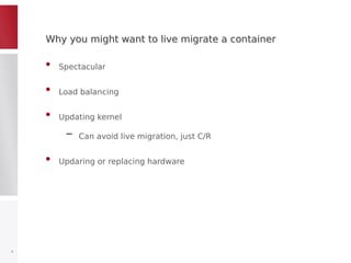 Live migrating a container: pros, cons and gotchas | PDF | Operating Systems | Computer Software ...