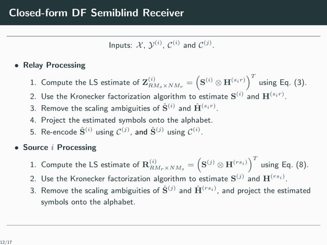 Two Way Mimo Decode And Forward Relaying Systems With Tensor Space Time Coding Ppt 