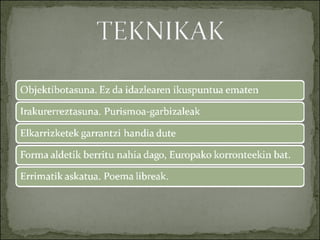 Euskal Literatura Modernoa Gabriel Aresti | PPT