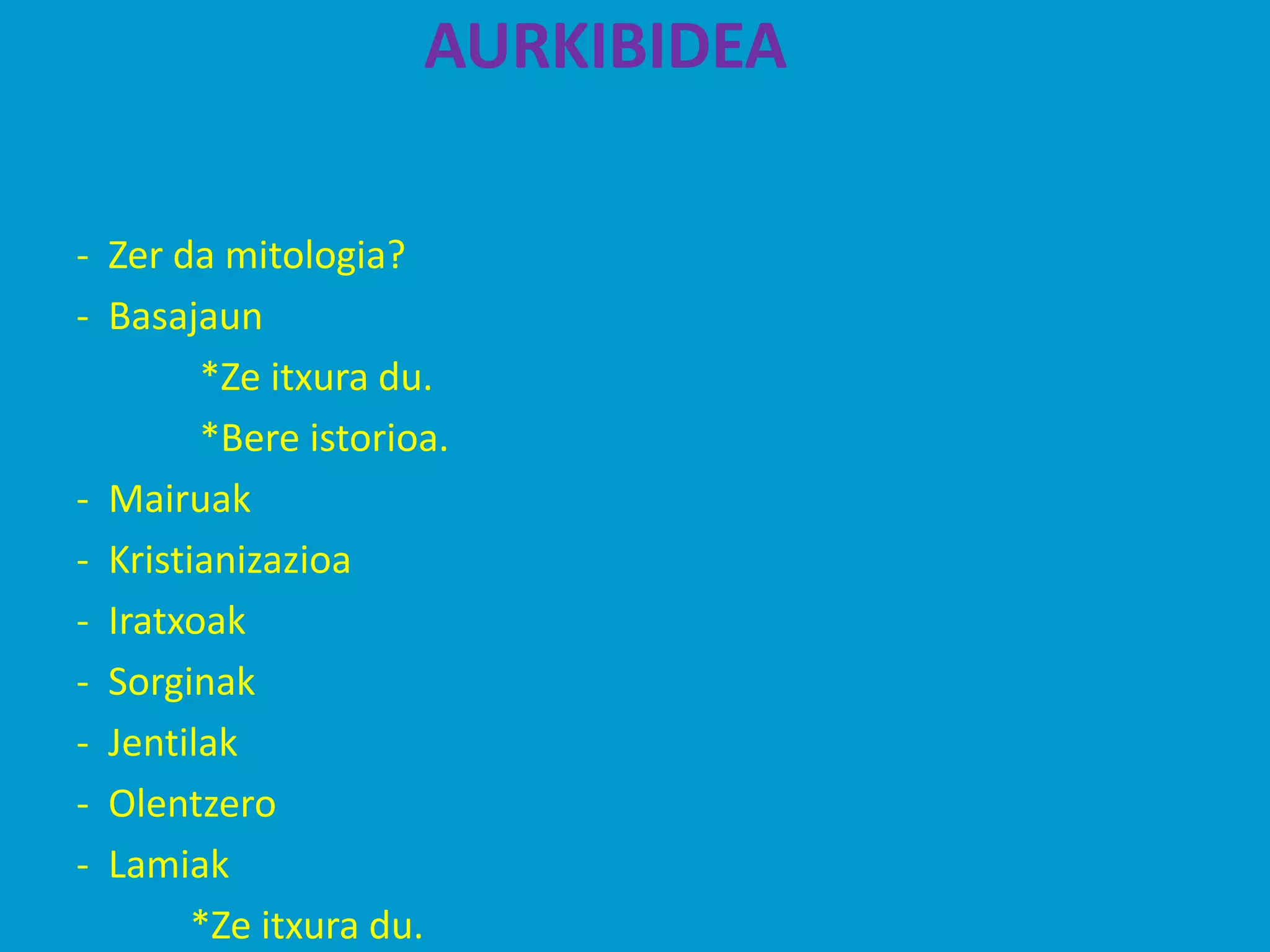 Euskal mitologia | PPTX