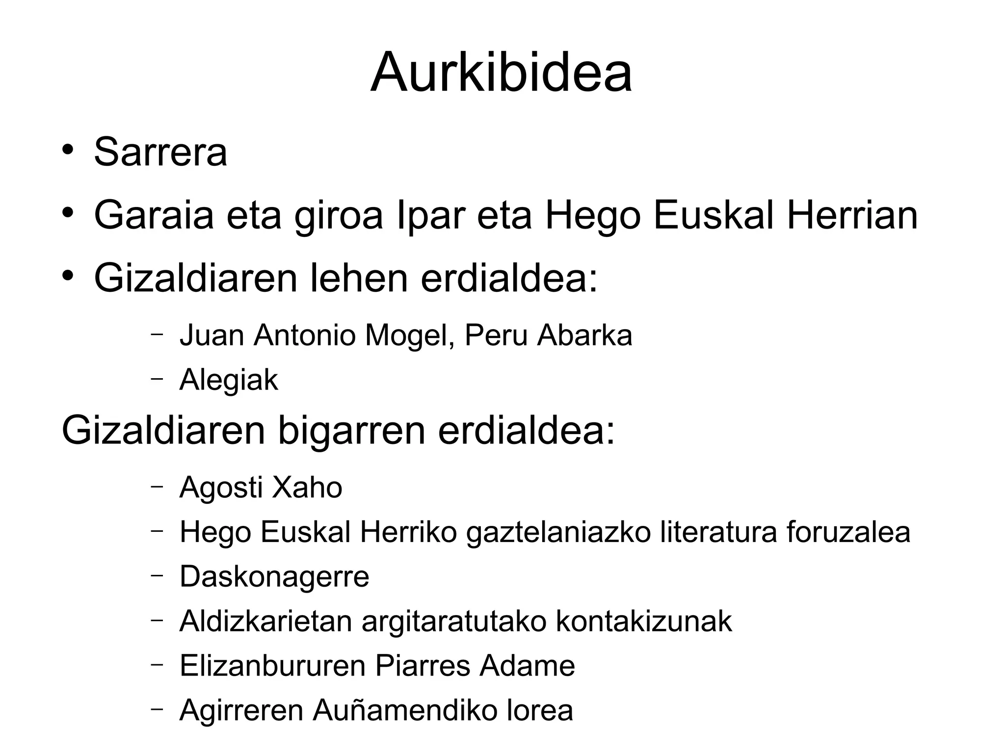Euskara aurkezpena | PPT