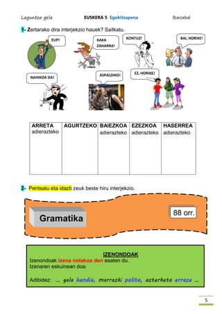 EUSKERA 5 (Ibaizabal 6.gaia) egokitzapena | PDF